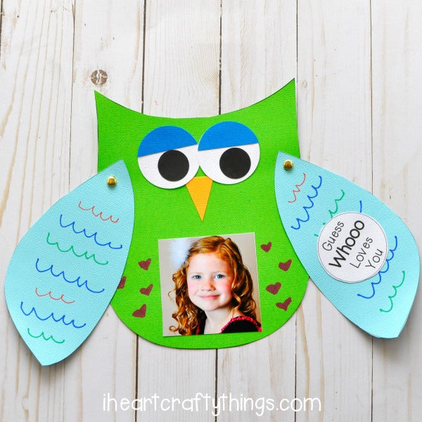 Guess Whooo Loves You Father’s Day Kids Craft – I Heart Crafty Things
