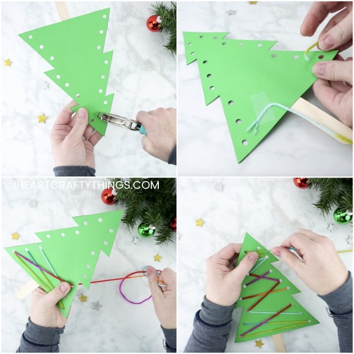 Fine Motor Christmas Tree Craft – I Heart Crafty Things