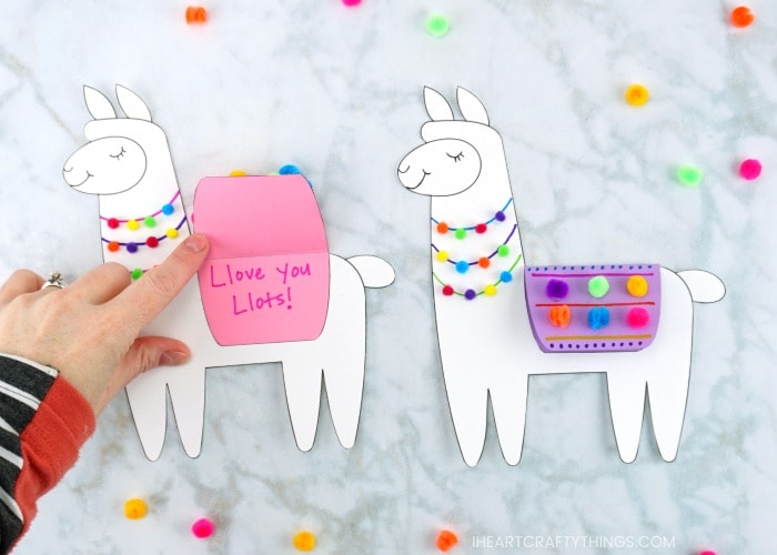 Llama Valentine Craft for Kids – I Heart Crafty Things