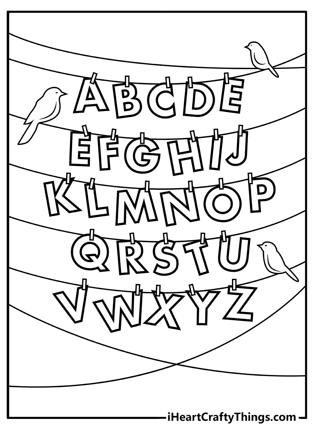 Alphabet Coloring Book - 25 pages – I Heart Crafty Things