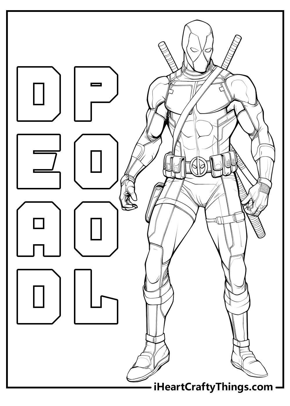 Deadpool Coloring Book - 15 pages – I Heart Crafty Things