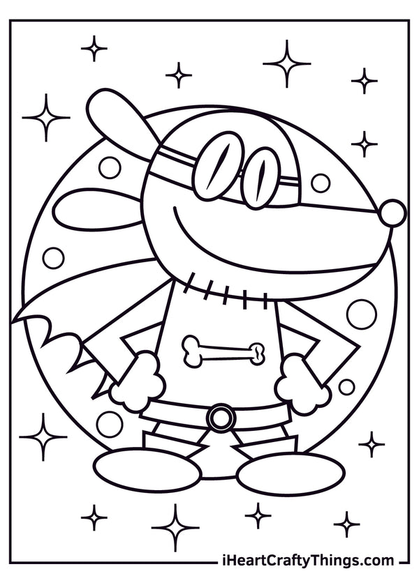 Dog Man Coloring Book - 15 pages – I Heart Crafty Things