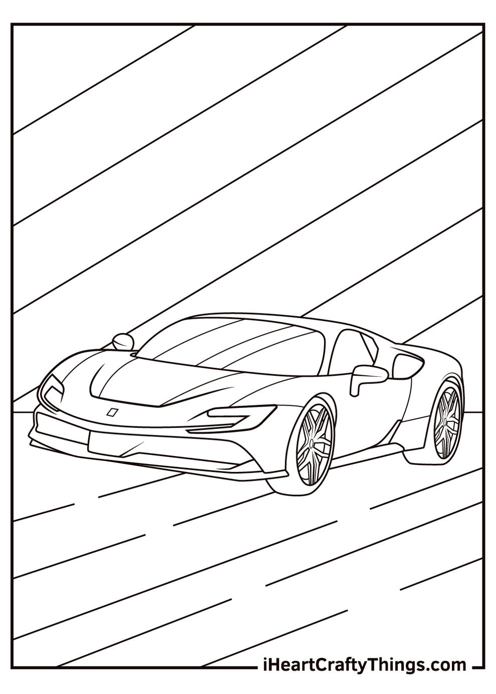 Ferrari Coloring Book - 20 pages – I Heart Crafty Things