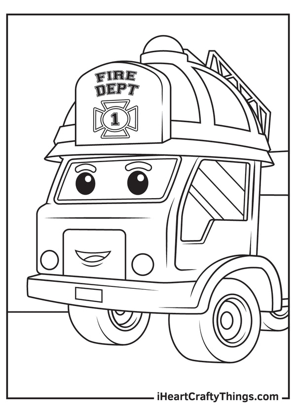 Fire Department Coloring Book - 15 pages – I Heart Crafty Things