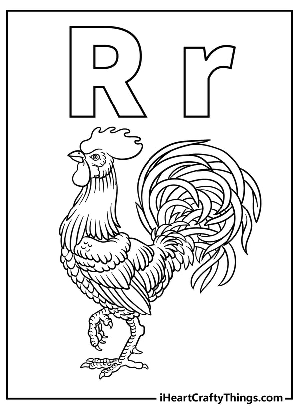 Letter R Coloring Book - 25 pages – I Heart Crafty Things