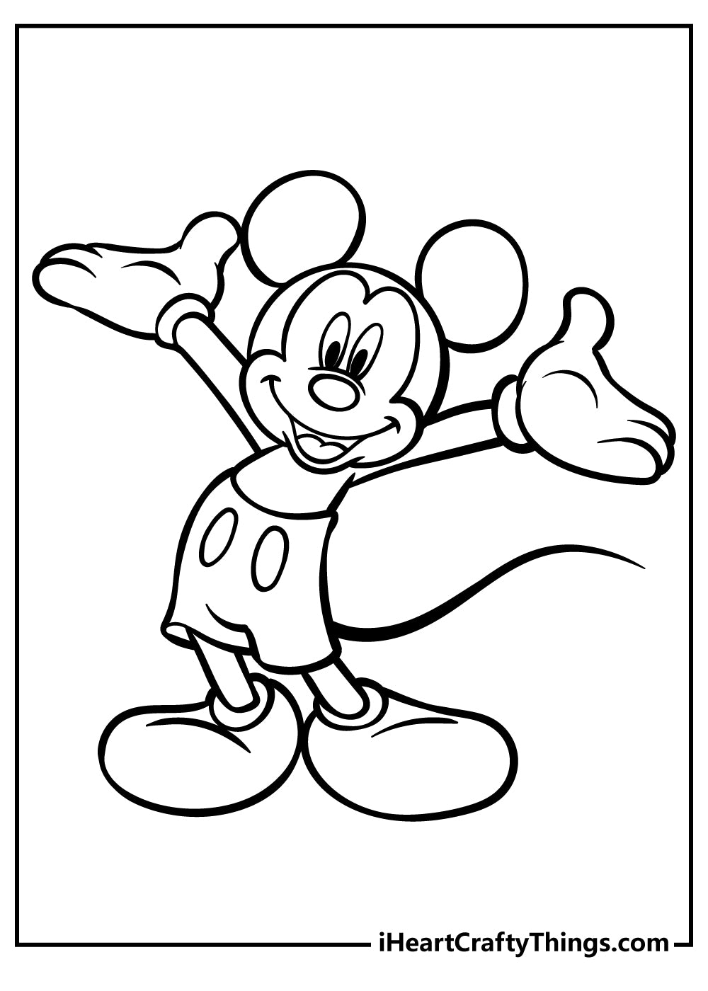 Mickey Mouse Coloring Book - 20 pages – I Heart Crafty Things