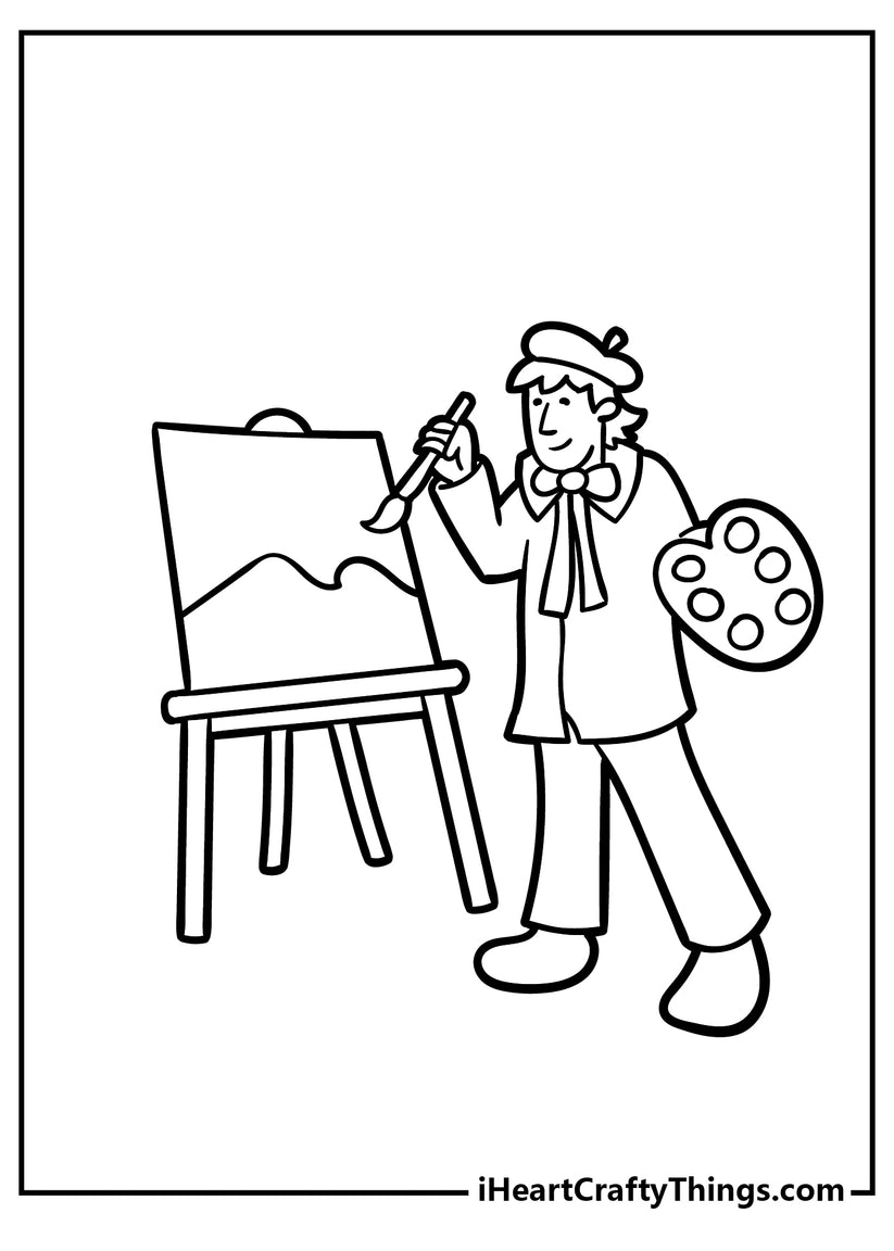 Painting Coloring Book - 15 pages – I Heart Crafty Things