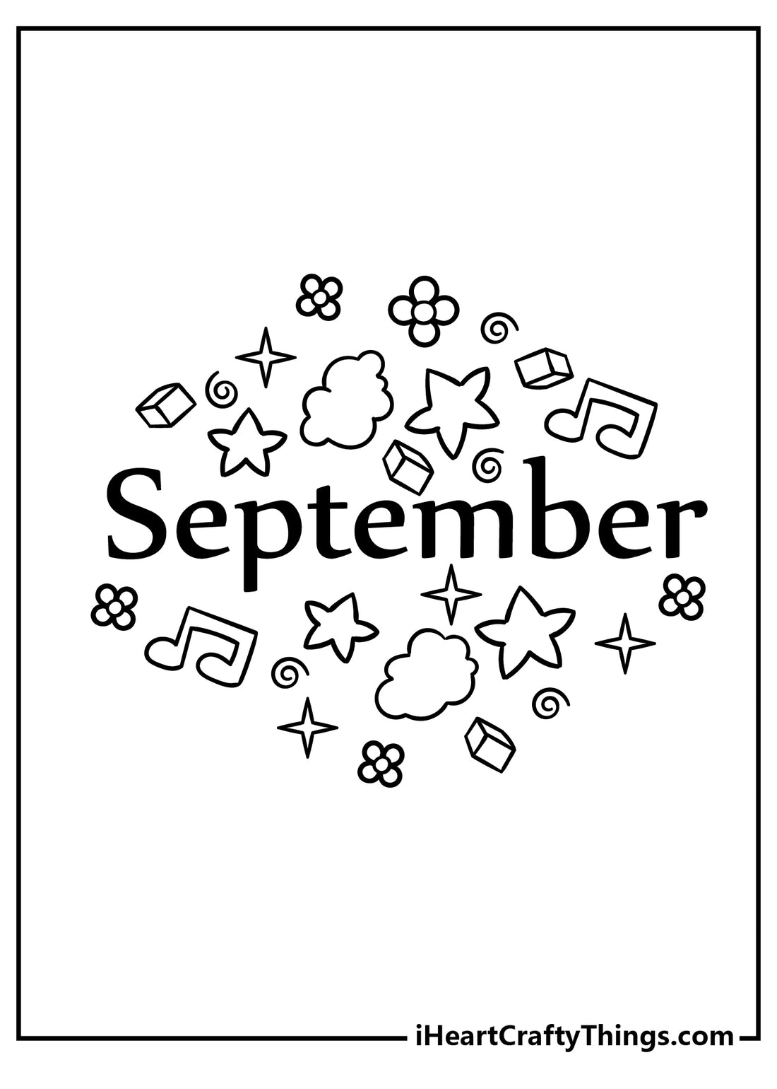 September Coloring Book - 15 pages – I Heart Crafty Things