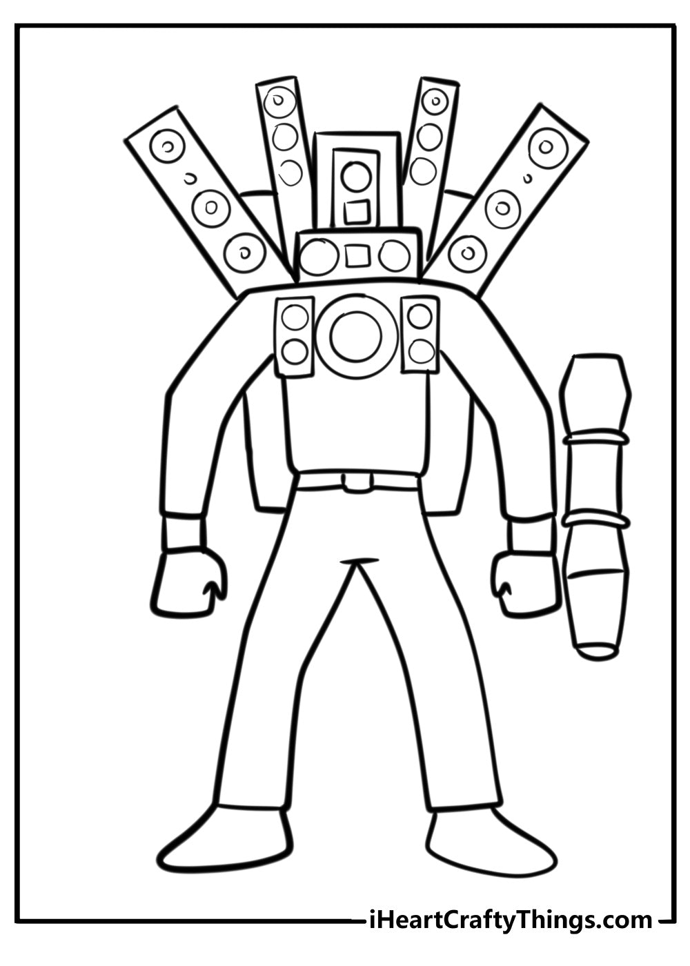 Skibidi Toilet Coloring Book - 25 pages – I Heart Crafty Things