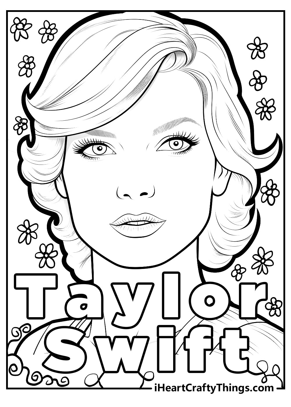 Taylor Swift Coloring Book - 15 pages – I Heart Crafty Things