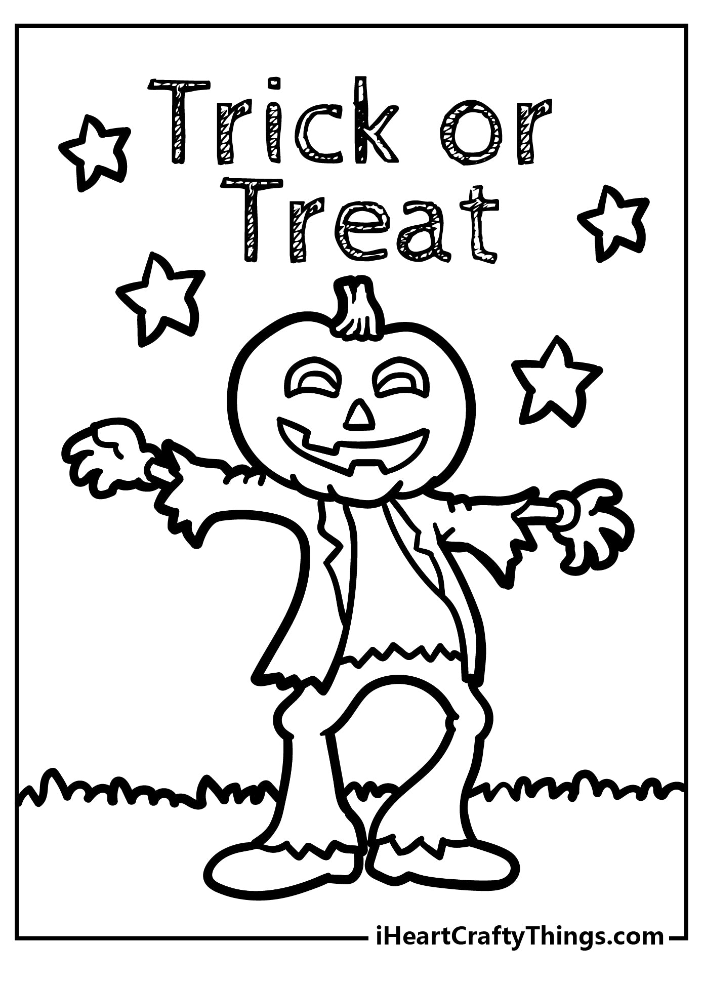 Trick Or Treat Coloring Book - 15 pages – I Heart Crafty Things