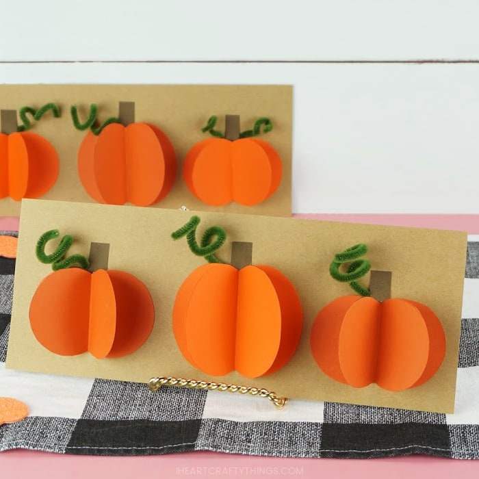 3D Pumpkin Craft – I Heart Crafty Things
