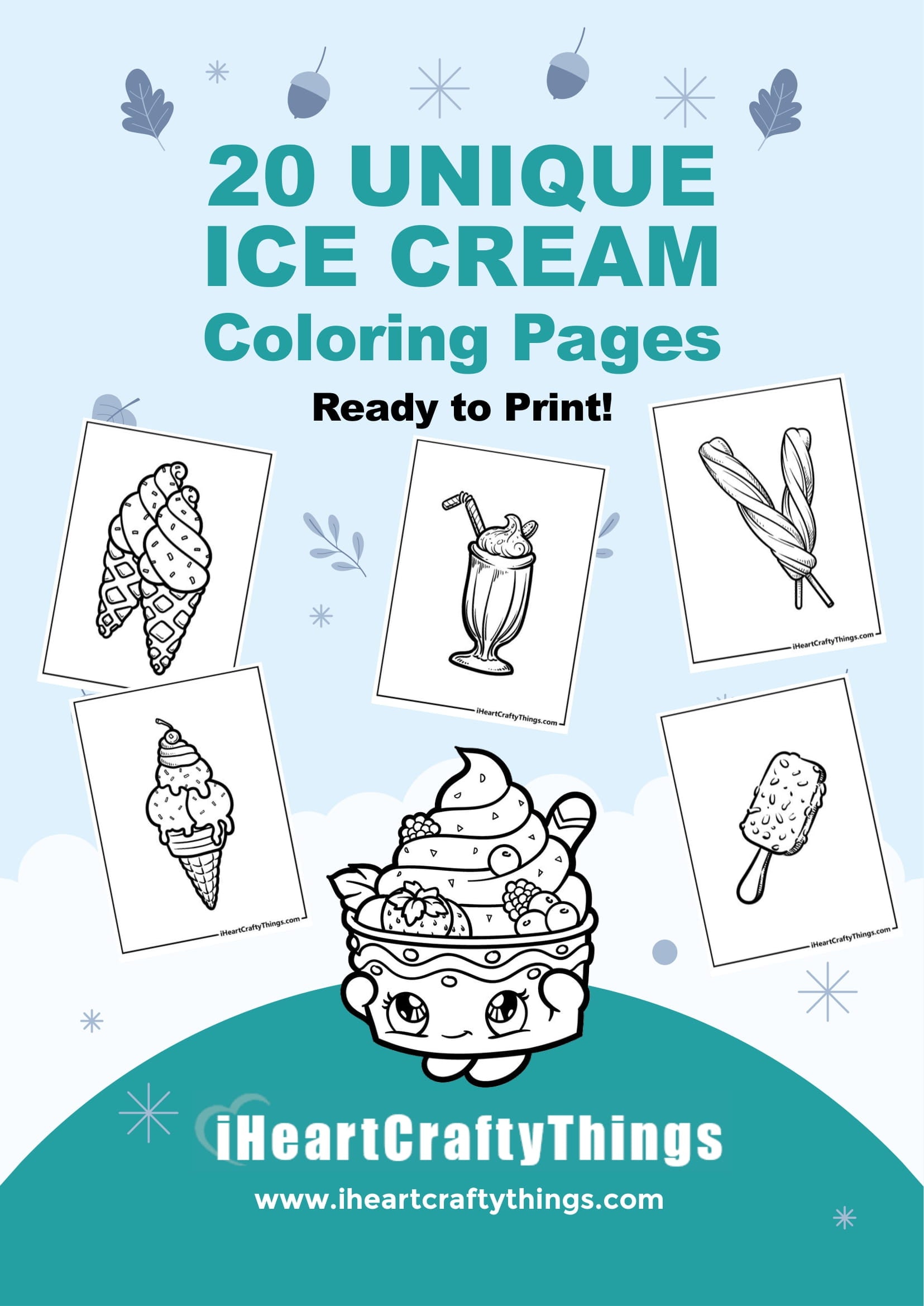 Ice Cream Shop Coloring Pages