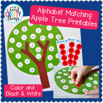 Apple Tree ABC Matching Game – I Heart Crafty Things