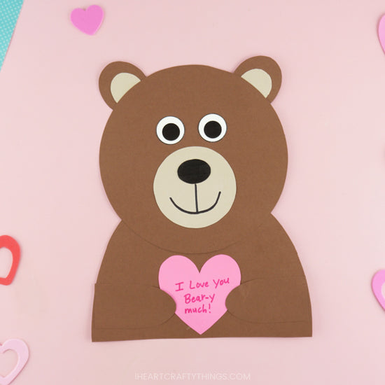 Bear Valentine Craft – I Heart Crafty Things