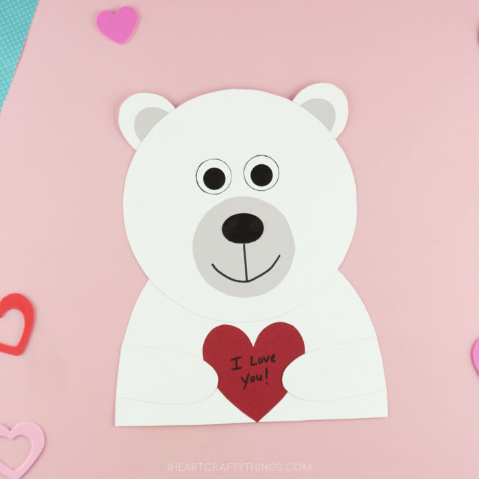 Bear Valentine Craft – I Heart Crafty Things