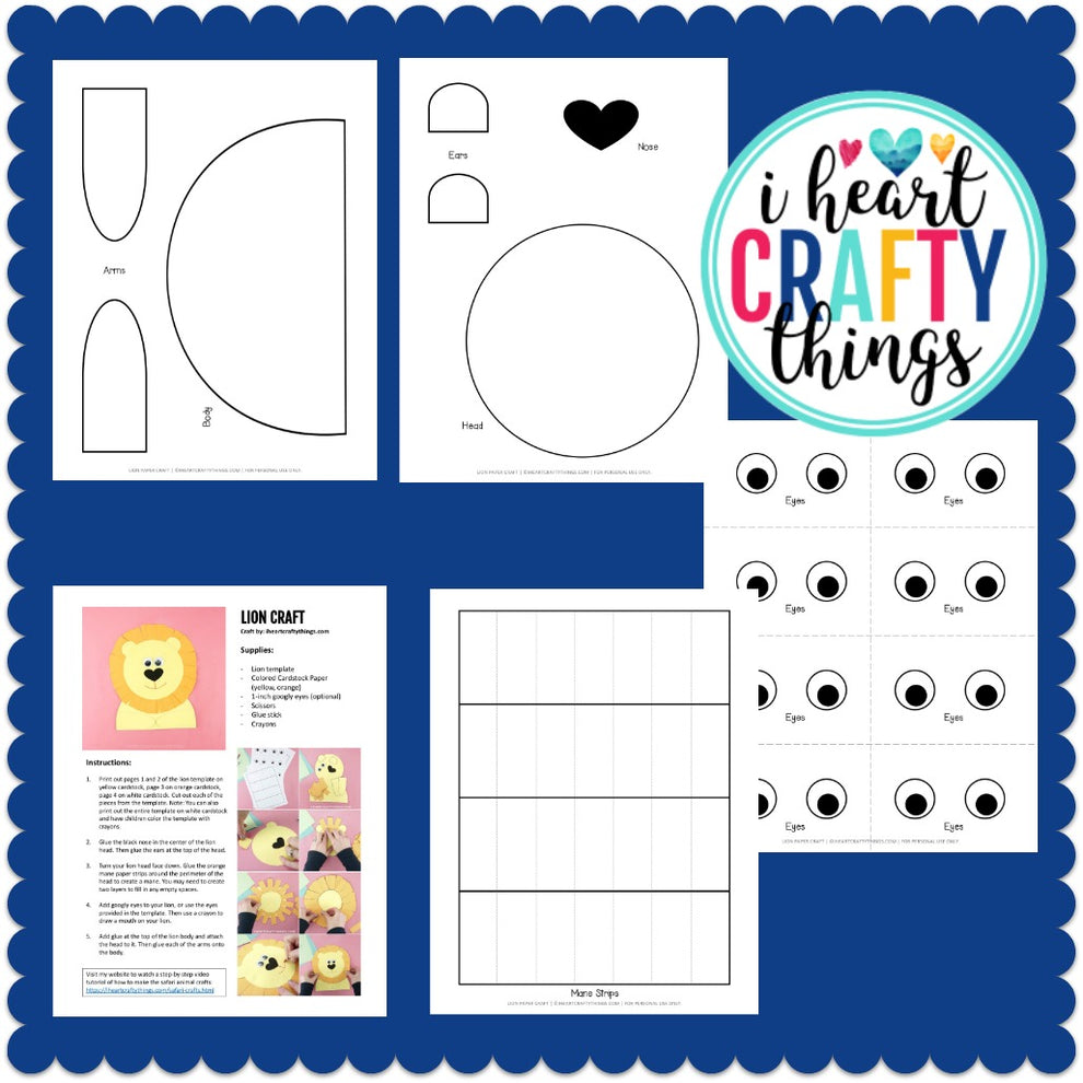 Safari Animal Crafts Bundle Pack – I Heart Crafty Things