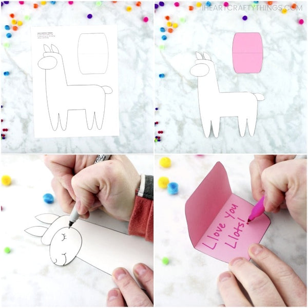 Llama Valentine Craft for Kids – I Heart Crafty Things