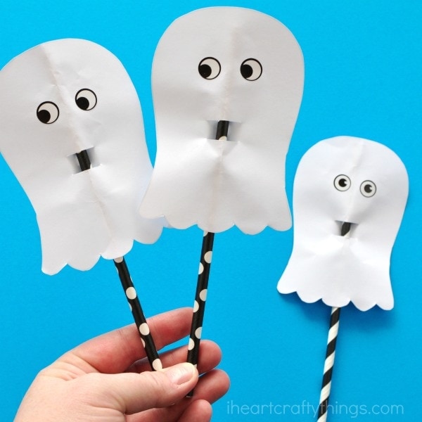 Easy Paper Ghost Craft – I Heart Crafty Things