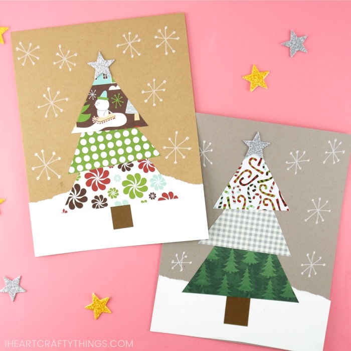 Paper Scrap Christmas Tree Craft – I Heart Crafty Things