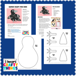 Handprint Raven or Crow Craft – I Heart Crafty Things