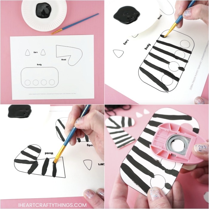 Galloping Finger Puppet Zebra Crafts – I Heart Crafty Things